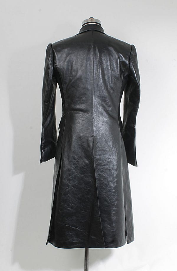 Joker Trench Coat Black Leather The Dark Knight Inspired Frock Coat