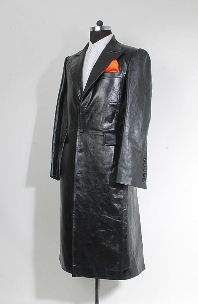 Joker Trench Coat Black Leather The Dark Knight Inspired Frock Coat